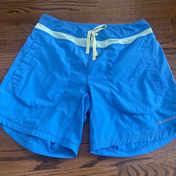 Brooks | Shorts | Brooks Womens Blue Athletic Shorts Sz Medium | Poshmark